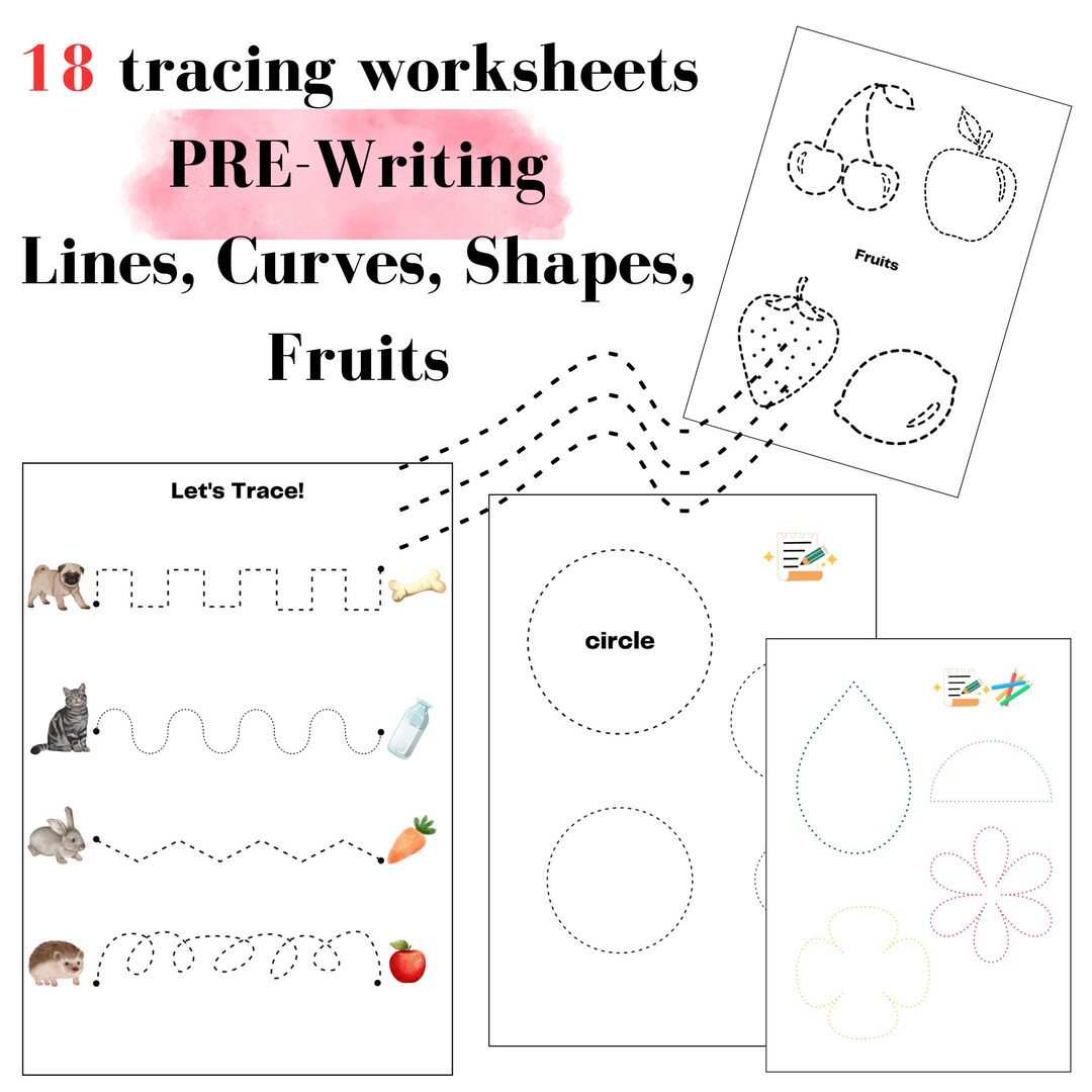 Tracing Worksheets for Preschooler, Preschooler Pre-writing Worksheets ...