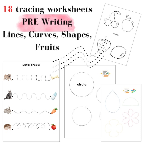 Tracing Worksheets For Pre FREE* Pre Writing Line Tracing Workbook