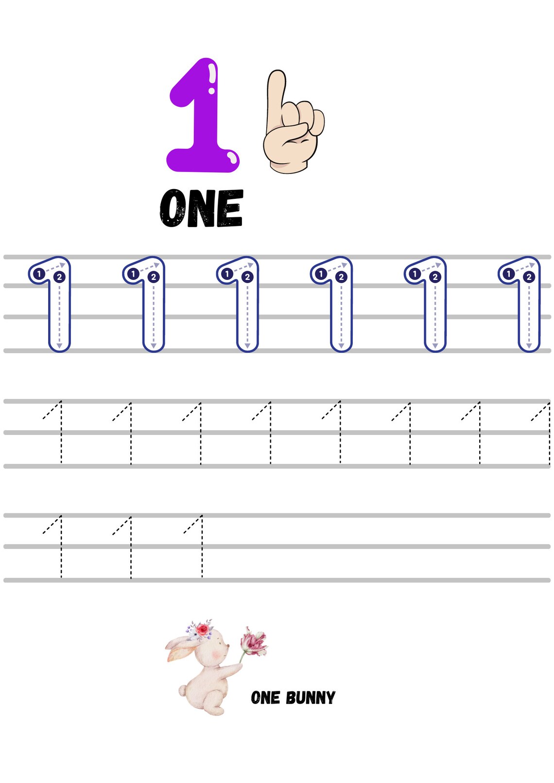 Numbers Tracing Worksheets for Preschooler, 1-9 Tracing Numbers Pages ...