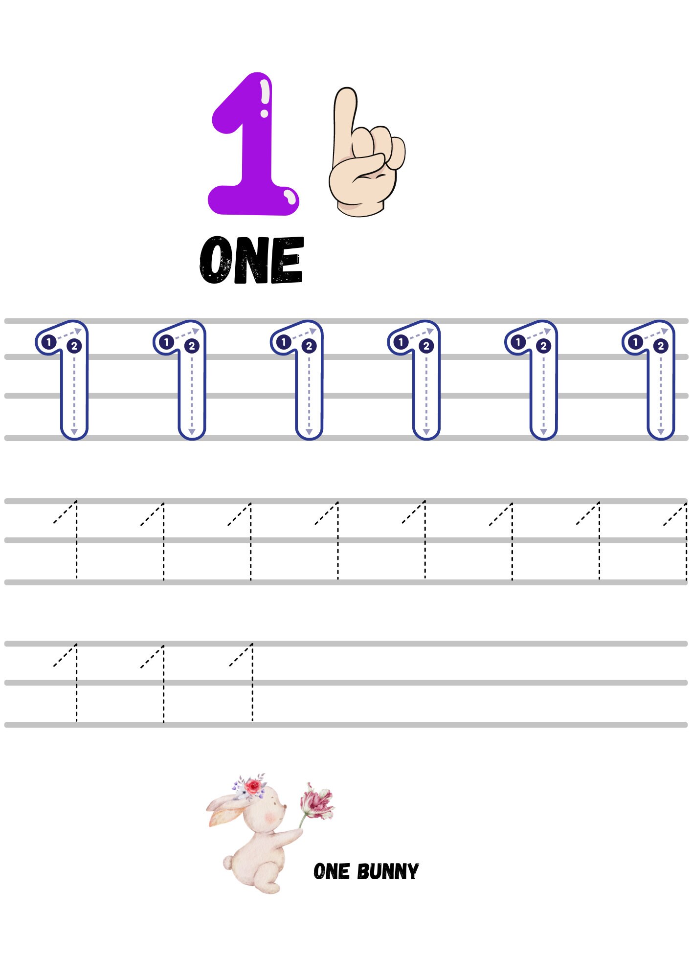 Numbers Tracing Worksheets for Preschooler, 1-9 Tracing Numbers Pages ...