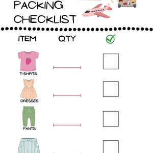 Kids Packing Checklist, Vacation Packing List, Kids Travel Packing List ...