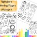 Alphabet Poster With Pictures for Kids Room Decor, Kindergarten ...