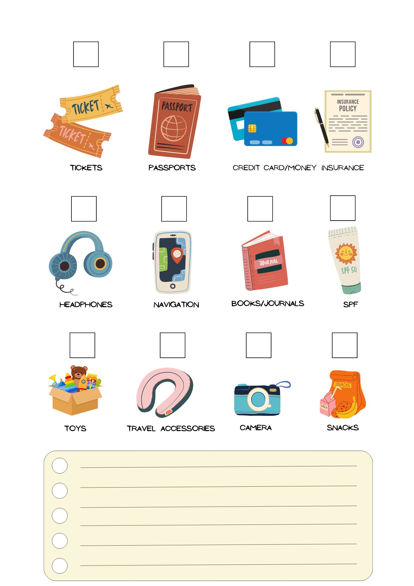 Kids Packing Checklist, Vacation Packing List, Kids Travel Packing List ...