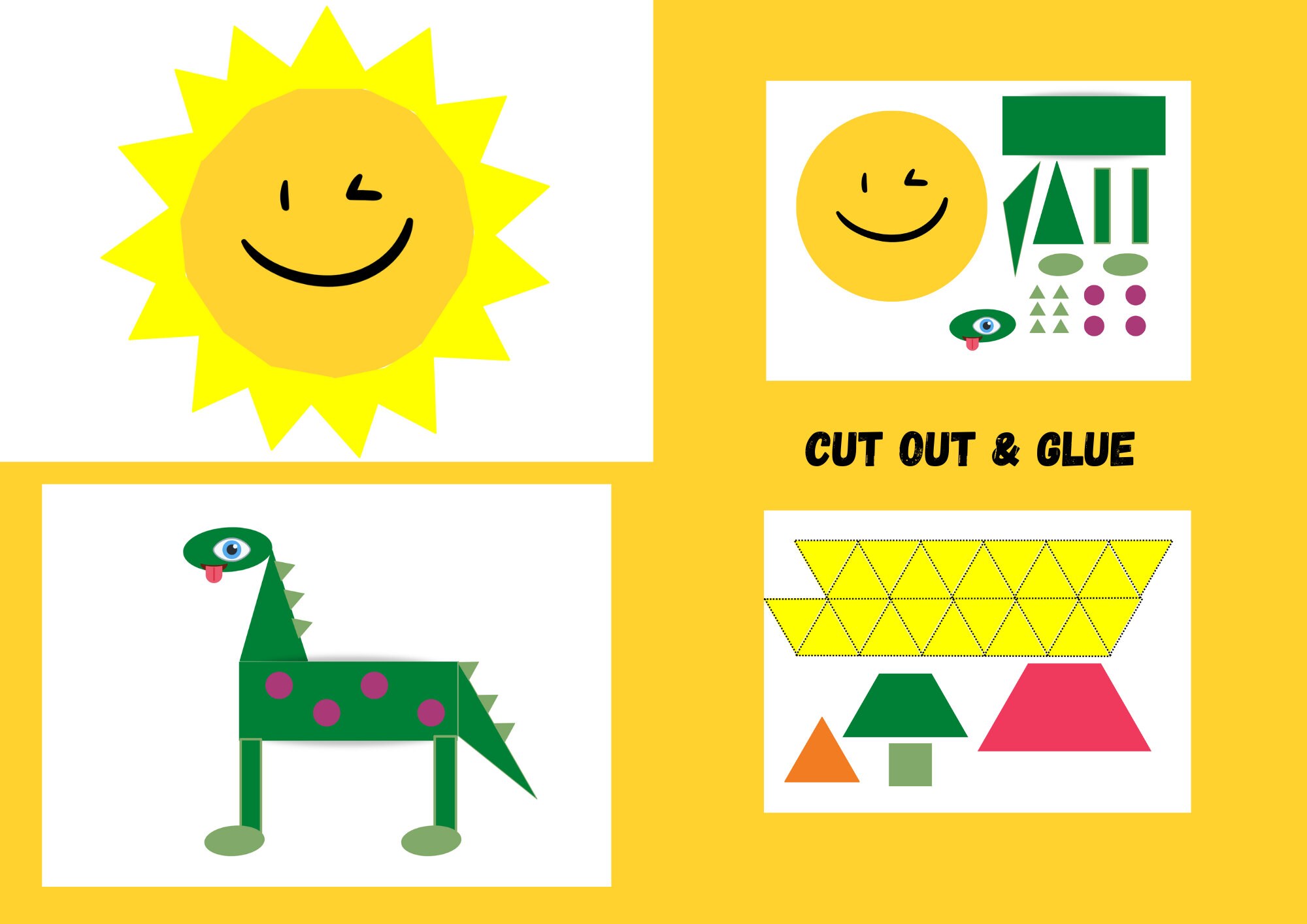 Shapes Poster, Shapes Printable Activity Pages for Toddlers, Shapes ...