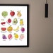 Fruits Educational Poster for Kids, Fruits Print for Kindergarten Decor ...