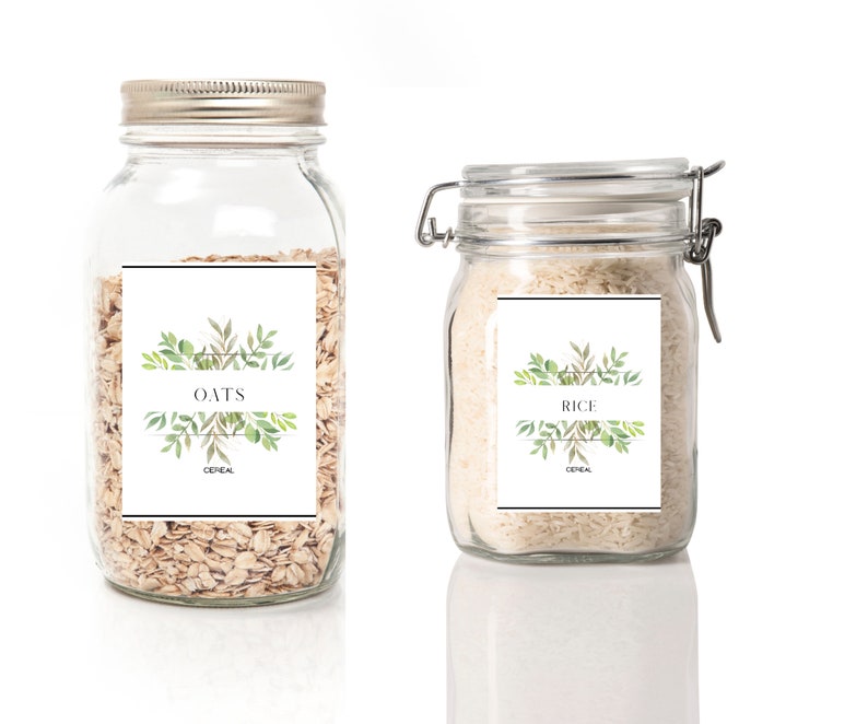 Editable Kitchen Labels, Pantry Jar Labels Templates, Bottle Labels ...