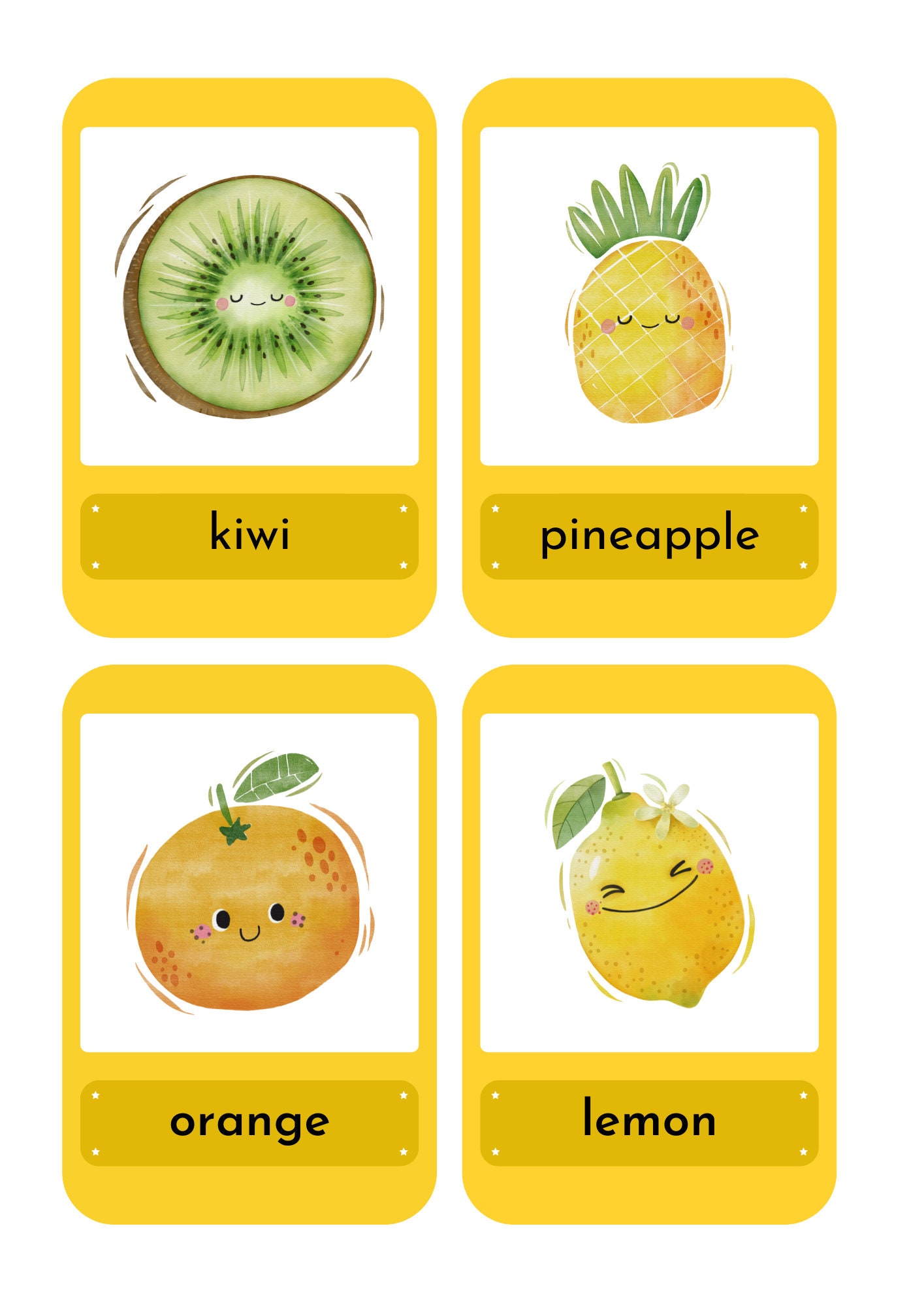 Fruits and Vegetables Flashcards for Toddlers, Printable Vegetables ...