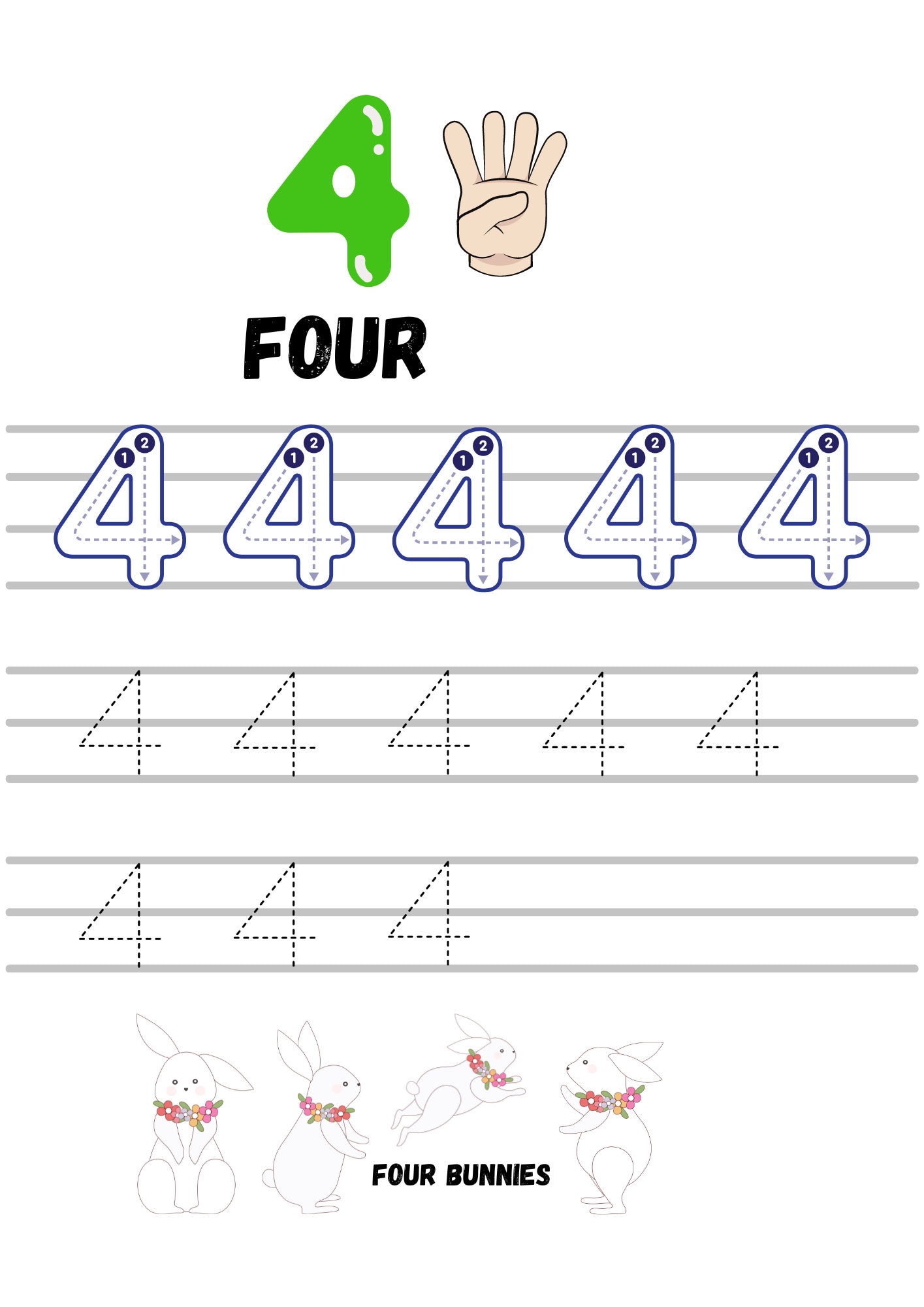 Numbers Tracing Worksheets for Preschooler, 1-9 Tracing Numbers Pages ...