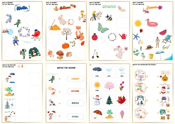 Worksheets Seasons And Weather