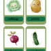 Fruits and Vegetables Flashcards for Toddlers, Printable Vegetables ...
