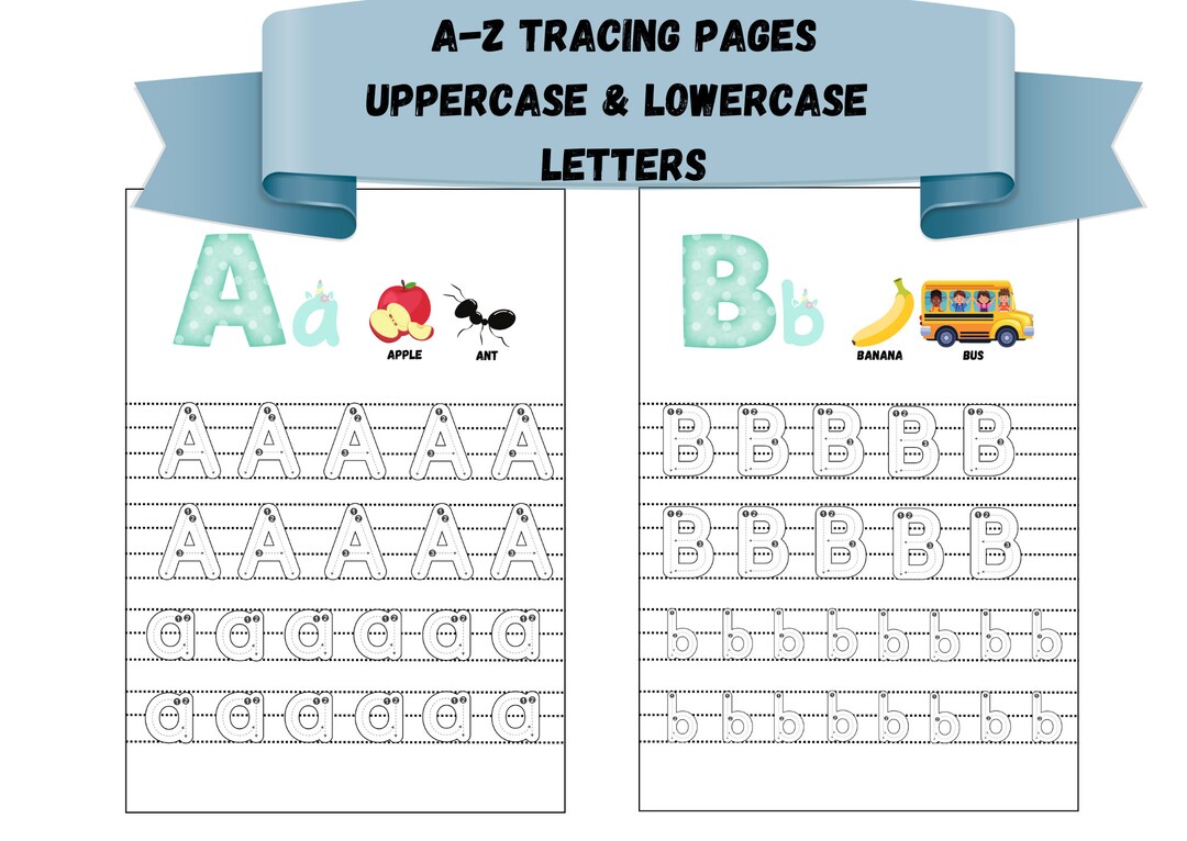 Alphabet Learning Pages for Preschoolers, Printable Alphabet Tracing ...