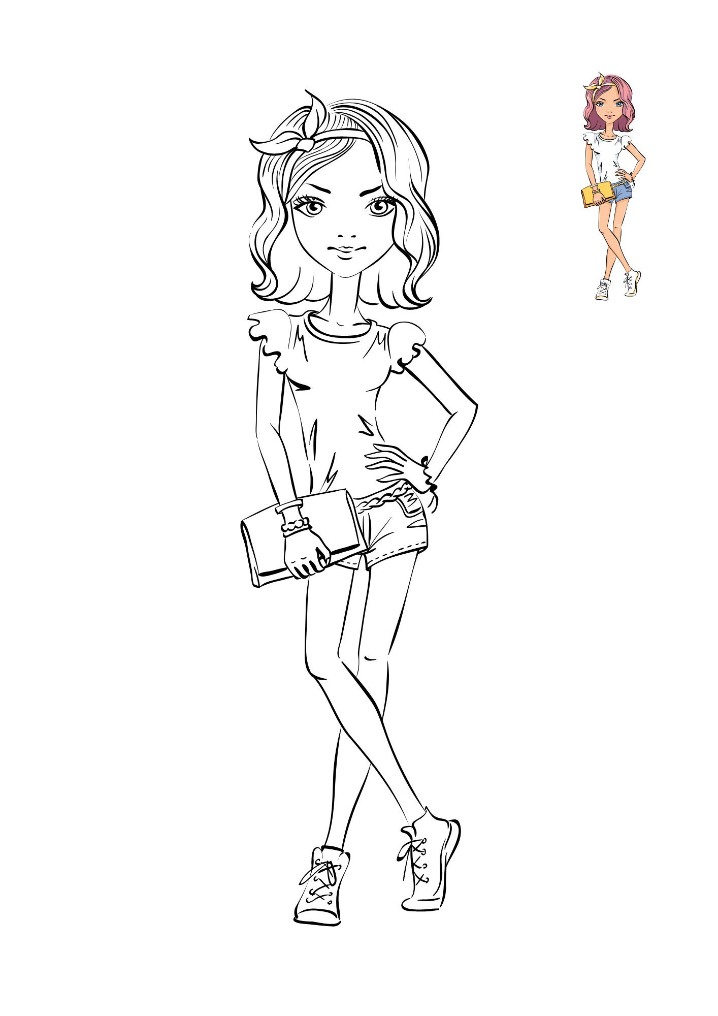 FASHION Coloring Book for Kids, Printable Coloring Pages for Girls ...