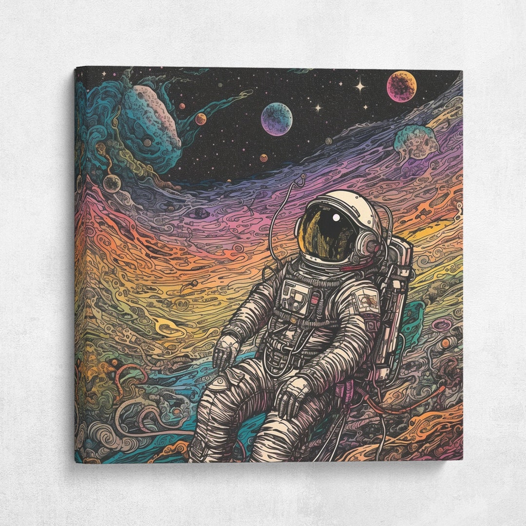 The Cosmic Explorer Digital Painting Pt 4 Canvas Print - Etsy