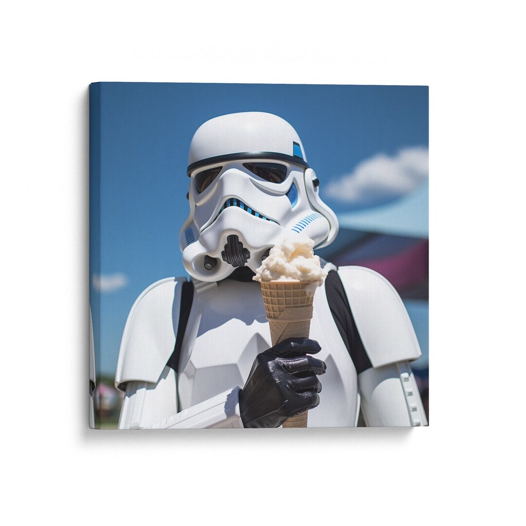Trooper Eating Vanilla Ice Cream Pop Art Canvas Print - Etsy