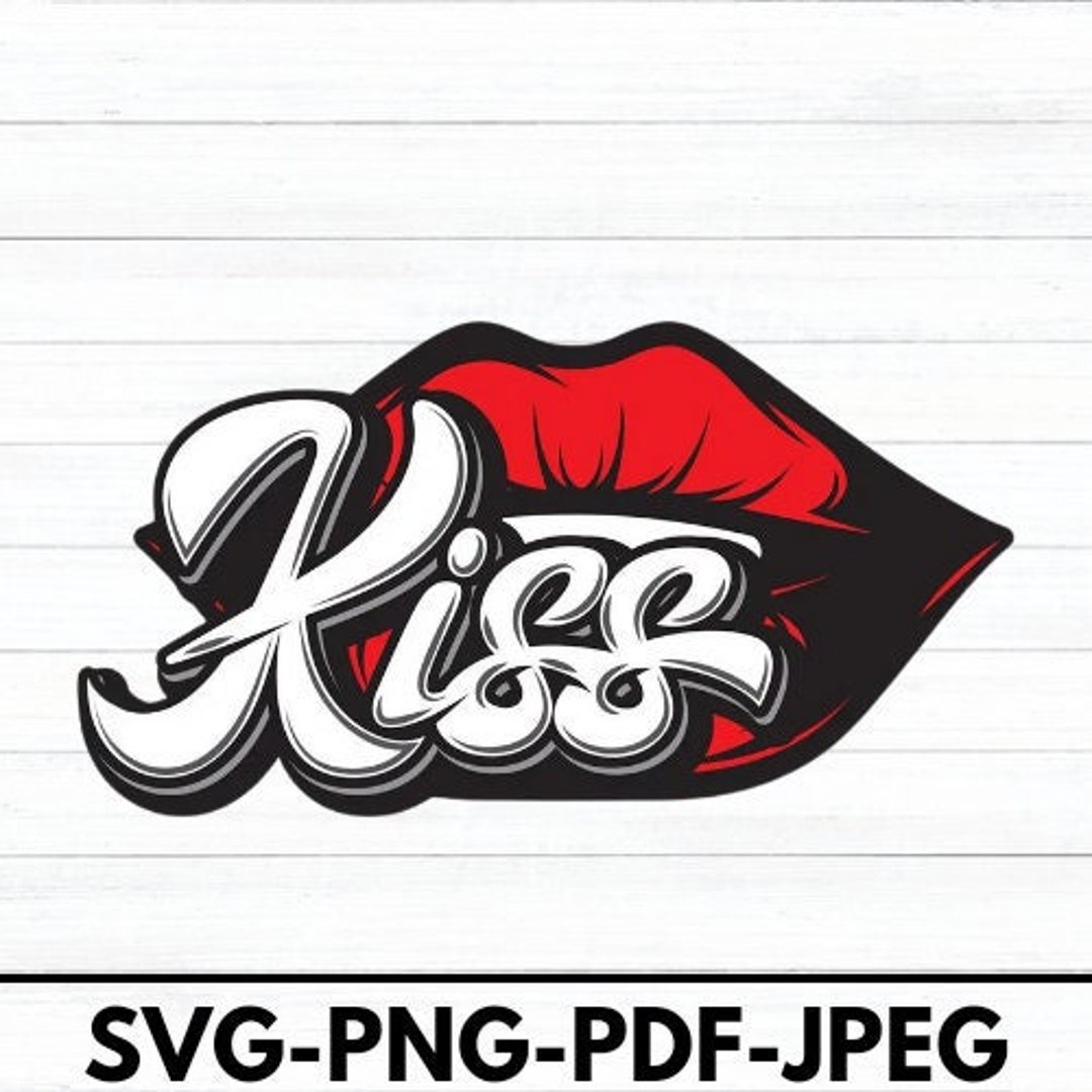Labios SVG Beso SVG Labios Imprimir Svg Labios rojos Svg - Etsy México
