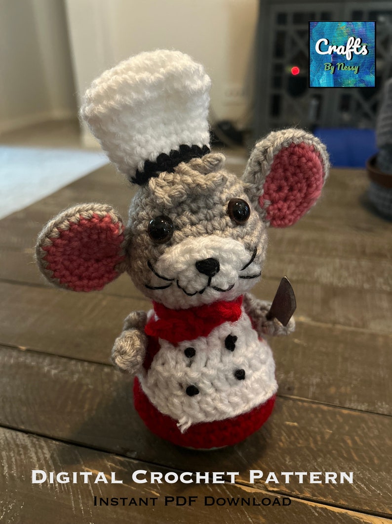 Mouse Chef Crochet Pattern - Overcooked - Etsy