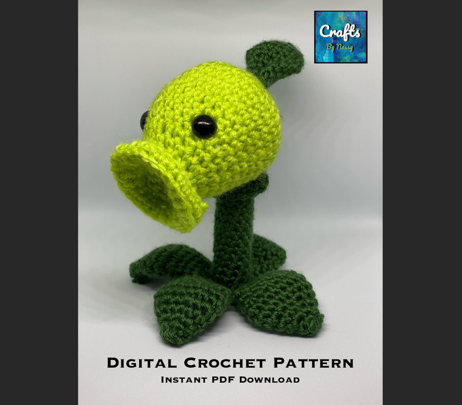 Pea Shooter Crochet Pattern - Plants Vs Zombies - Etsy