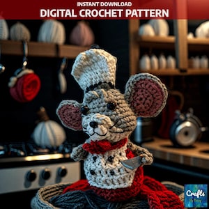 Mouse Chef Crochet Pattern - Overcooked - Etsy