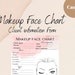 Makeup Artist Face Chart, Makeup Artist Form, Freelance Makeup Form ...