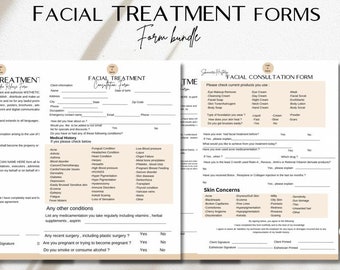 EDITABLE Facial Consultation Form, Client Intake Form,beauty Salon ...