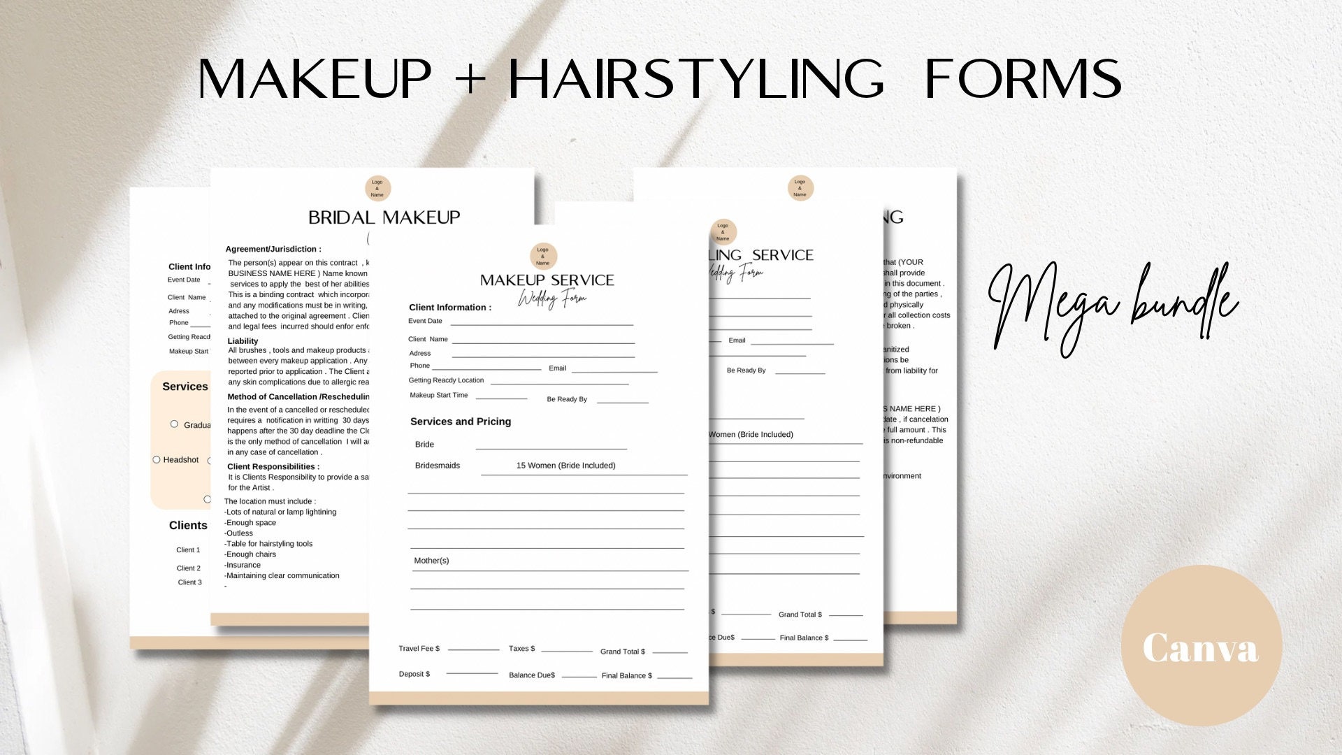 Editable Freelance Hair & Makeup Artist Contract Template, Service ...
