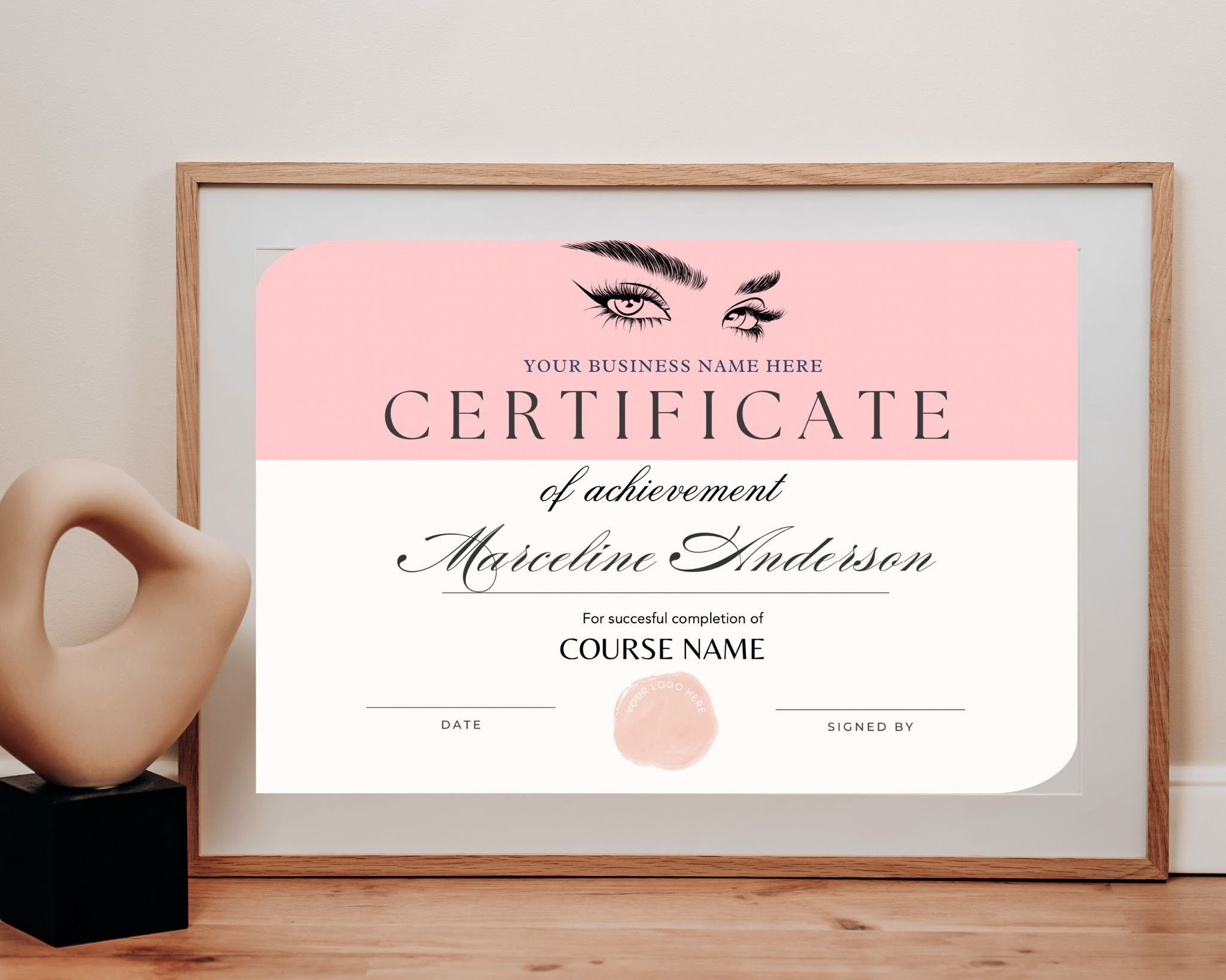 Certificate of Completion Template, Printable Certificate of Achievement, Editable Training ...
