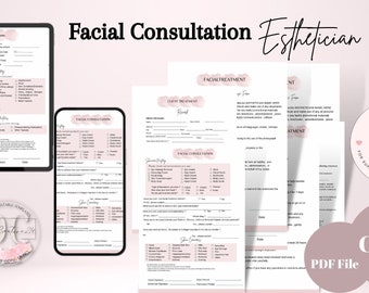 EDITABLE Facial Consultation Form, Client Intake Form,beauty Salon ...