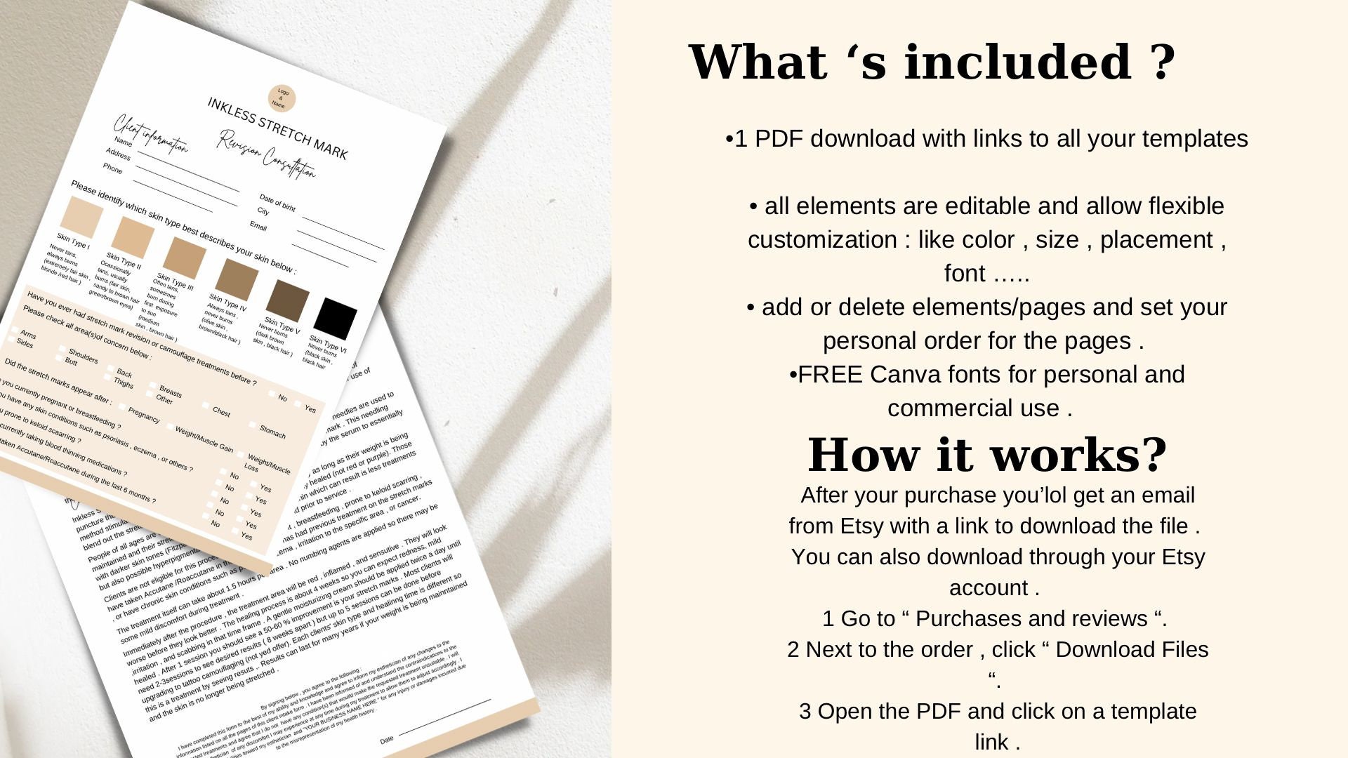 Stretch Mark Removal , Esthetician Form , Inkless Stretch Mark Revision ...