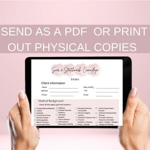 Scar & Stretch Mark Camouflage Intake Form, Editable Consent Form, DIY ...