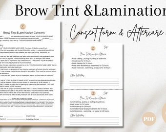 Editable Brow and Lash Tint Consent Form - Etsy