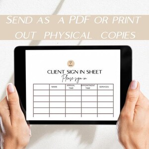 Editable Sign in Sheet Esthetician Templates Esthetician Business Salon ...