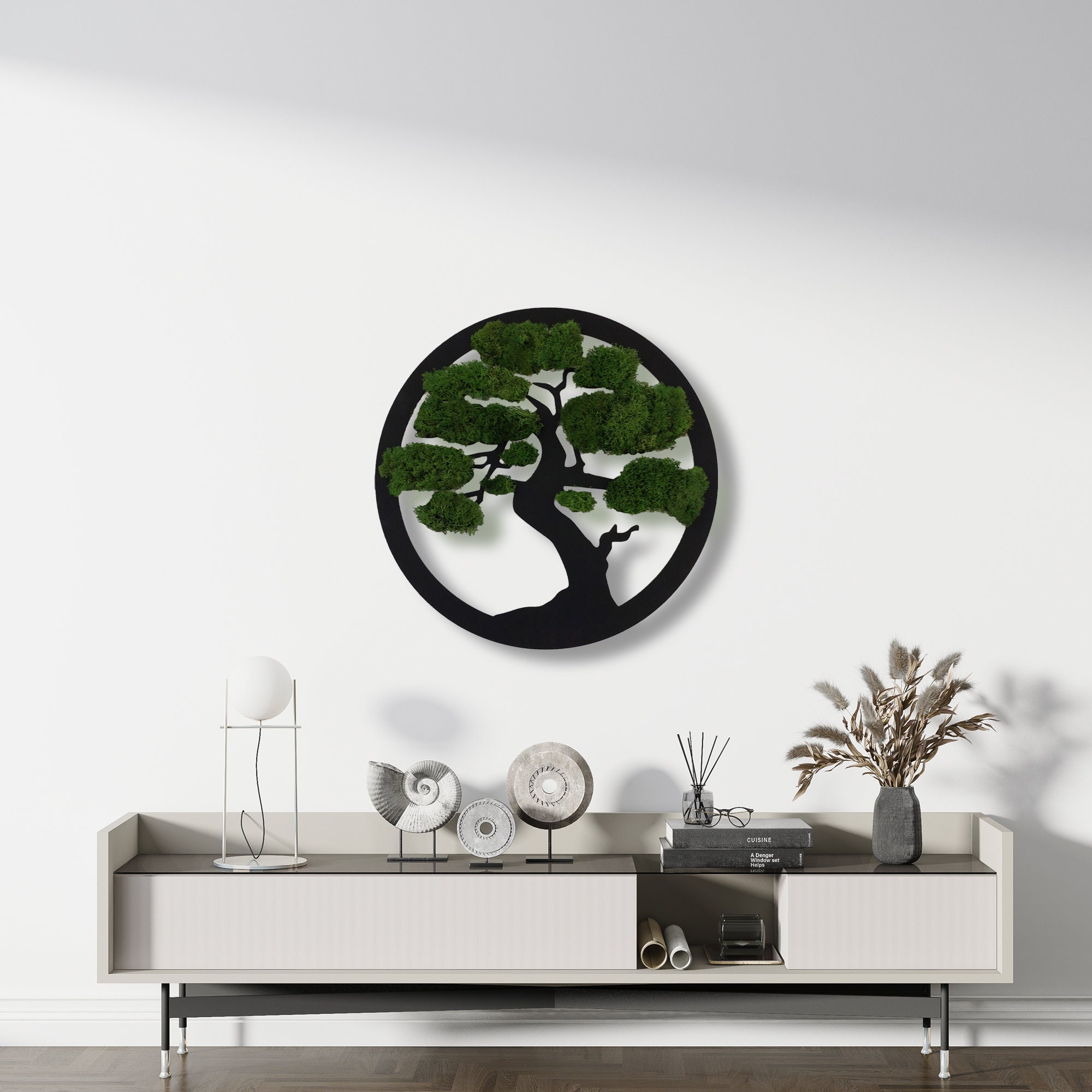 Preserved Moss Bonsai Tree Home Wall Decor Art - Etsy