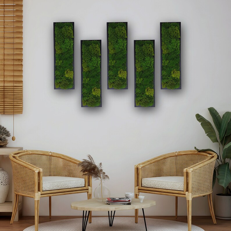Moss Preserved Wall Art Framed Set Decor - Etsy