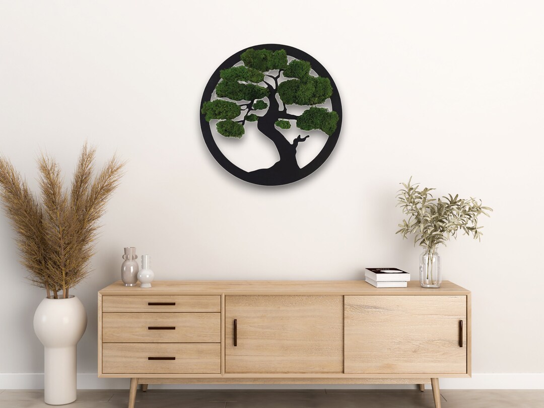 Preserved Moss Bonsai Tree Home Wall Decor Art - Etsy
