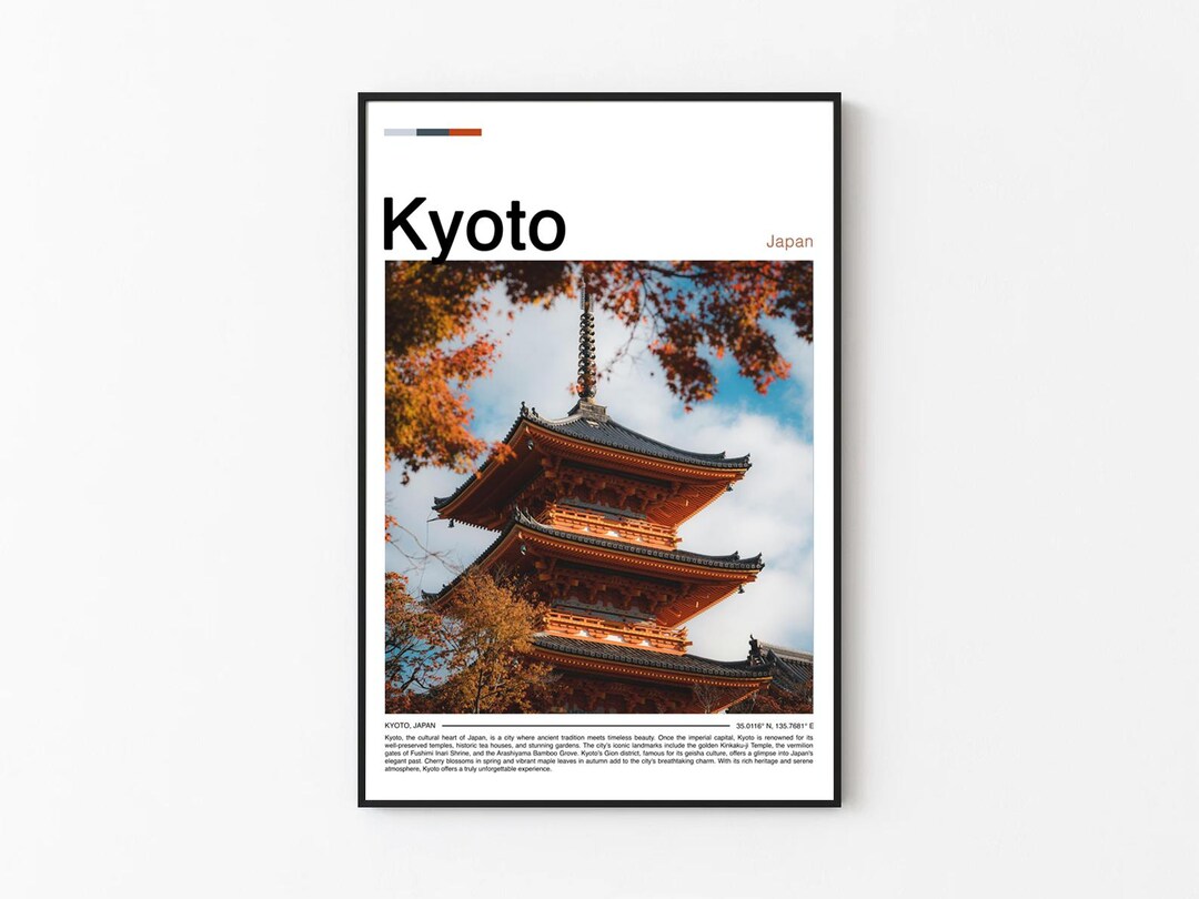 Kyoto Print, Kyoto Poster, Kyoto Wall Art, Kyoto Art Print, Kyoto ...