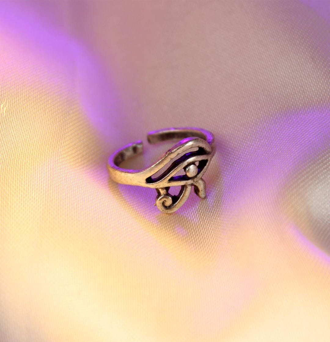 Eye of Ra Ring – Coiled Dragon Ring - Adjustable Ring - Custom Made ...
