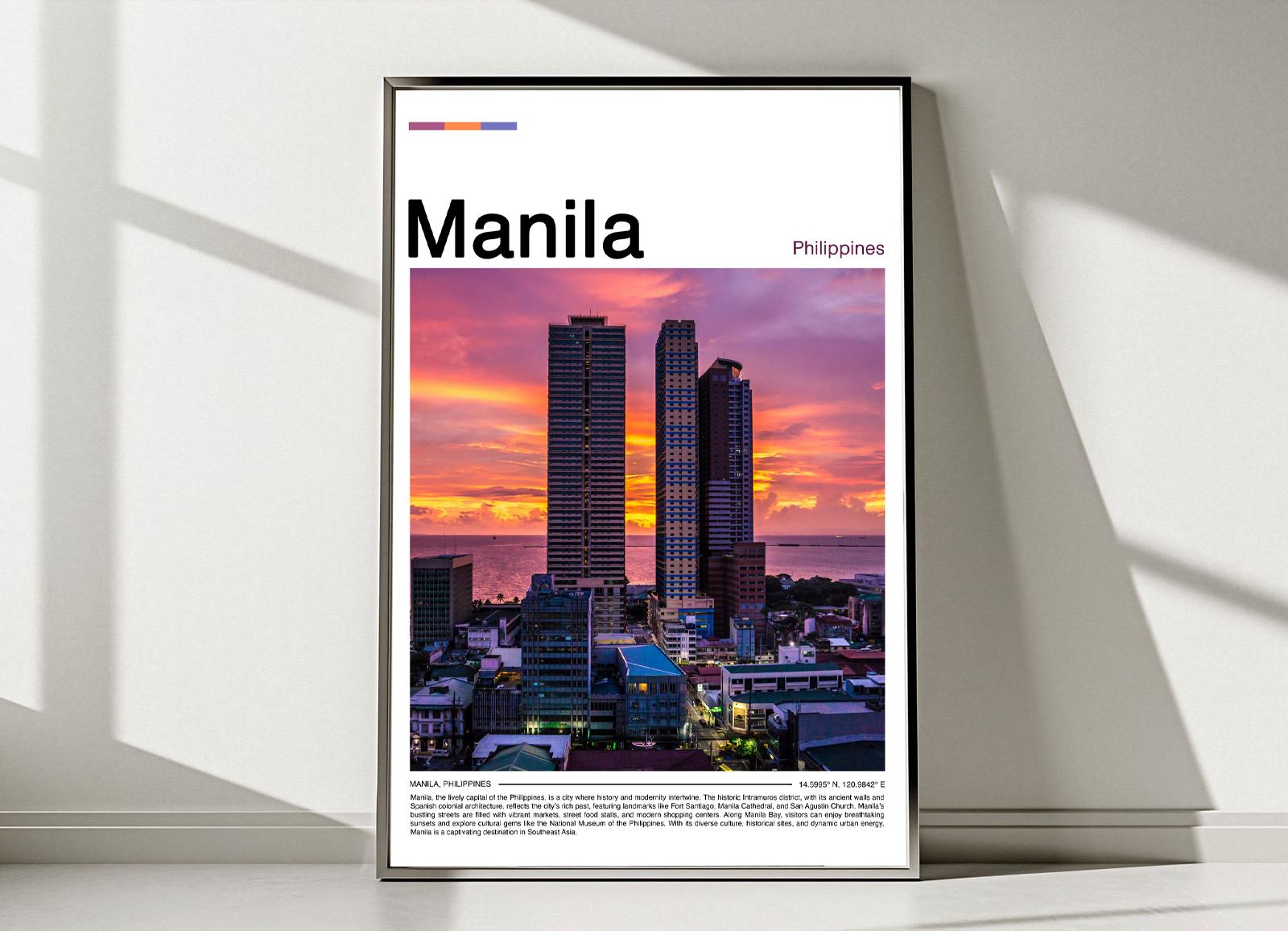 Manila Print, Manila Poster, Manila Wall Art, Manila Art Print, Manila ...