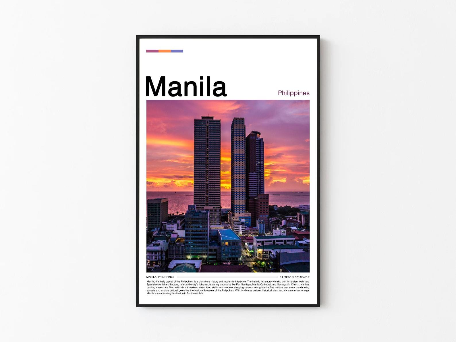 Manila Print, Manila Poster, Manila Wall Art, Manila Art Print, Manila ...