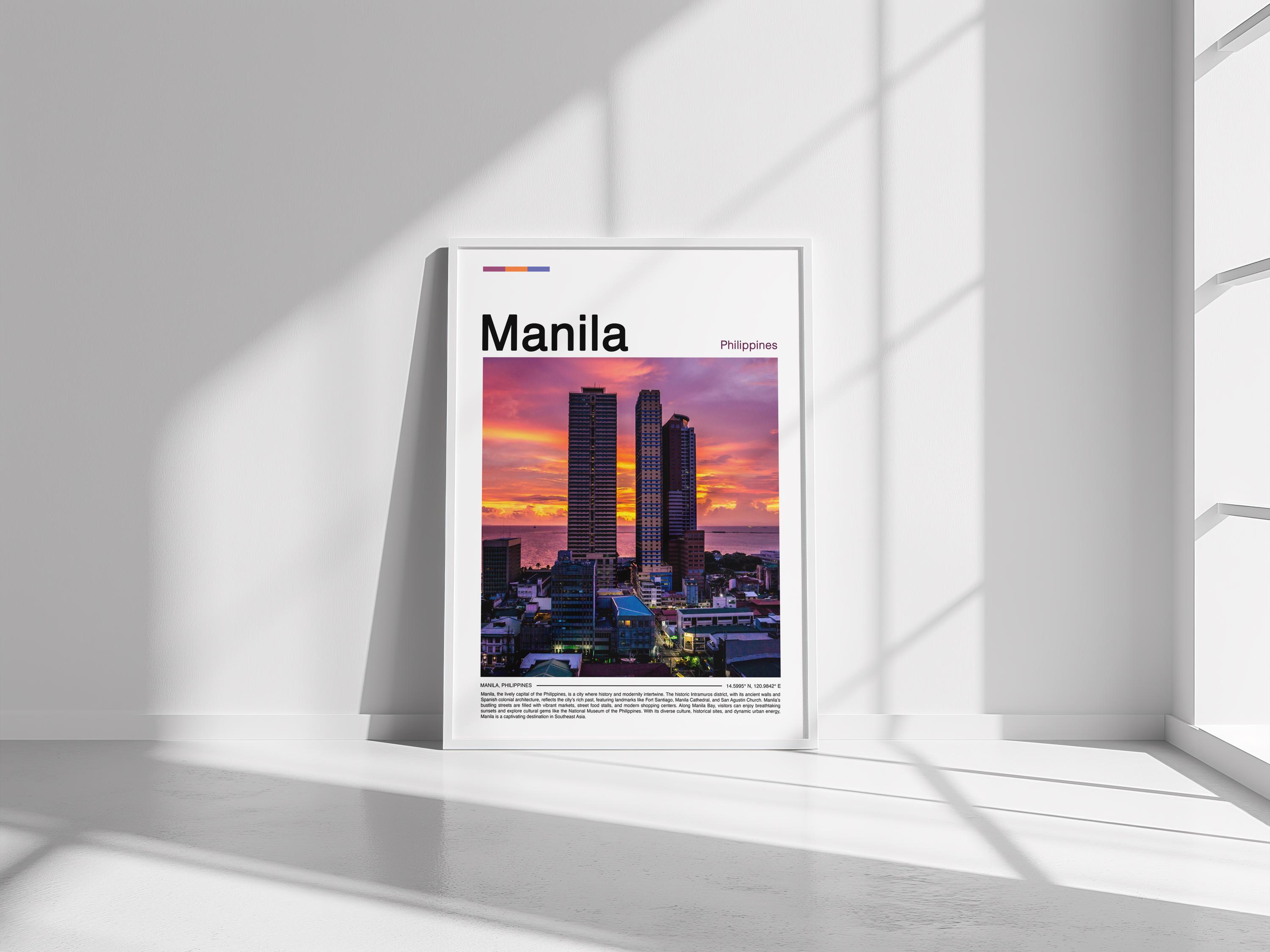 Manila Print, Manila Poster, Manila Wall Art, Manila Art Print, Manila ...