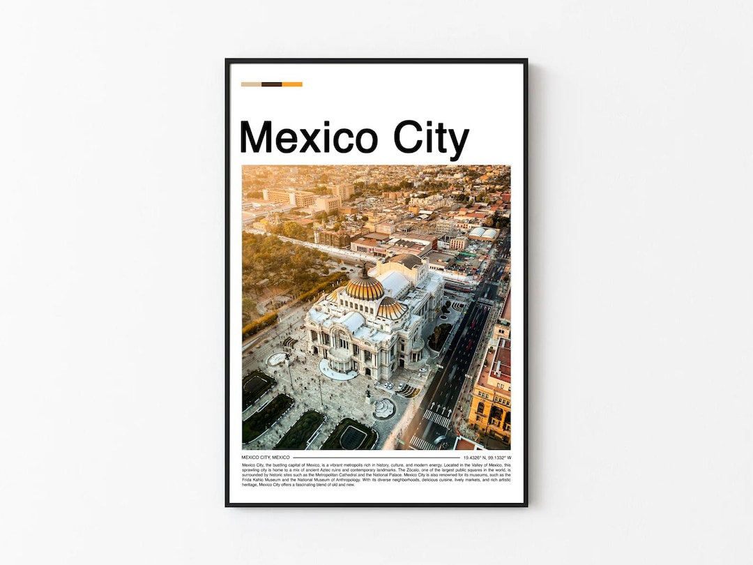 Mexico City Print, Mexico City Poster, Mexico City Wall Art, Mexico City Art Print, Mexico City ...