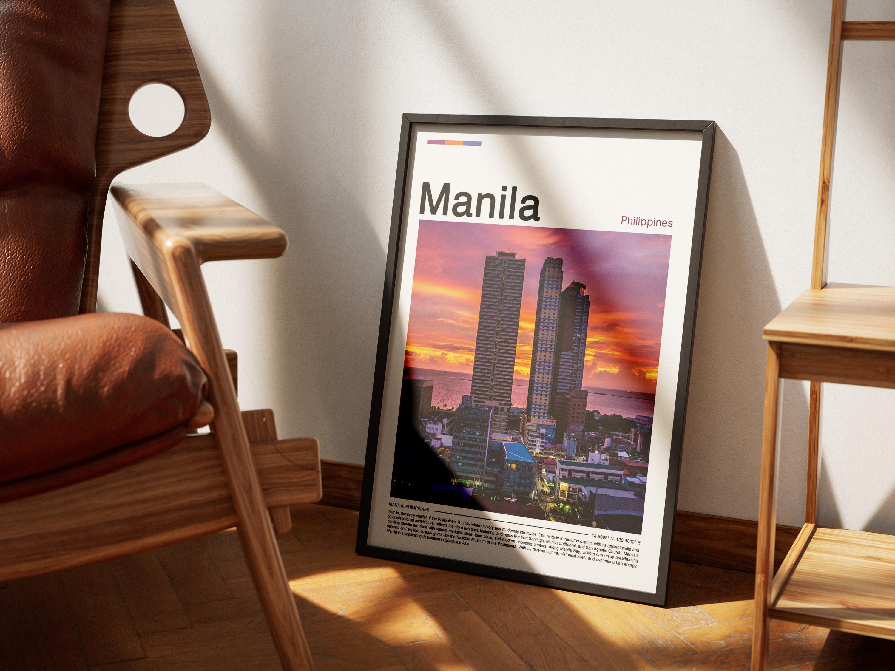 Manila Print, Manila Poster, Manila Wall Art, Manila Art Print, Manila ...
