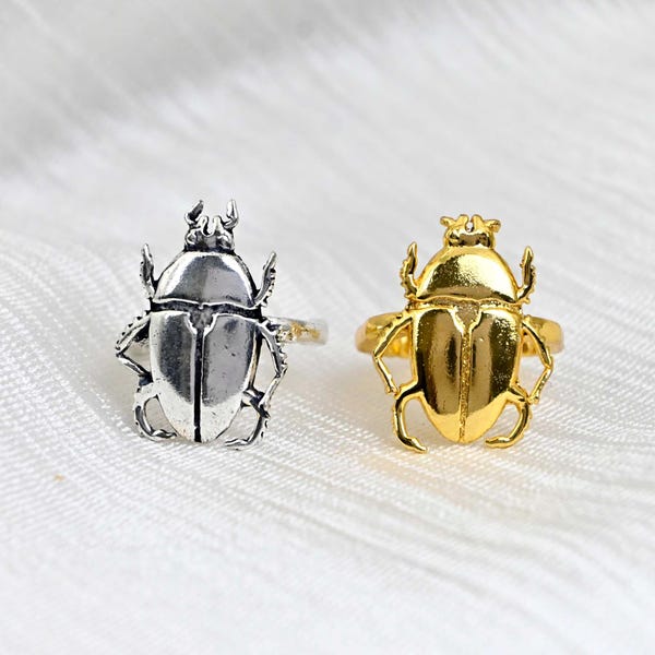 Gold Scarab Ring - Etsy