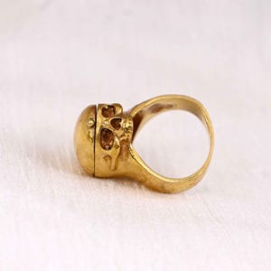 Skull Ring, 14K Solid Gold Skull Ring, Skull Engagement Ring, Gothic ...