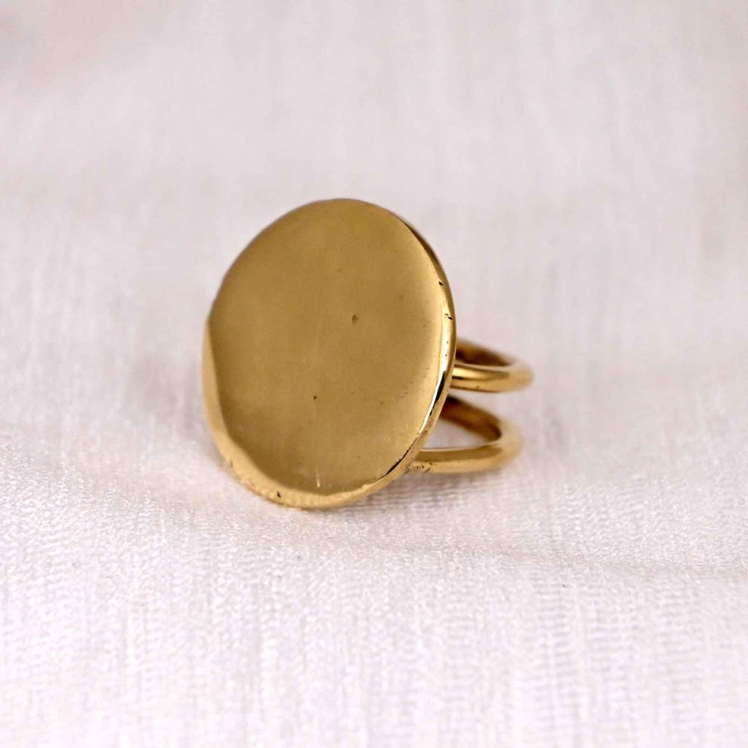 Sterling Silver Signet Ring Blank: DIY Pearl or Stone Setting - Etsy
