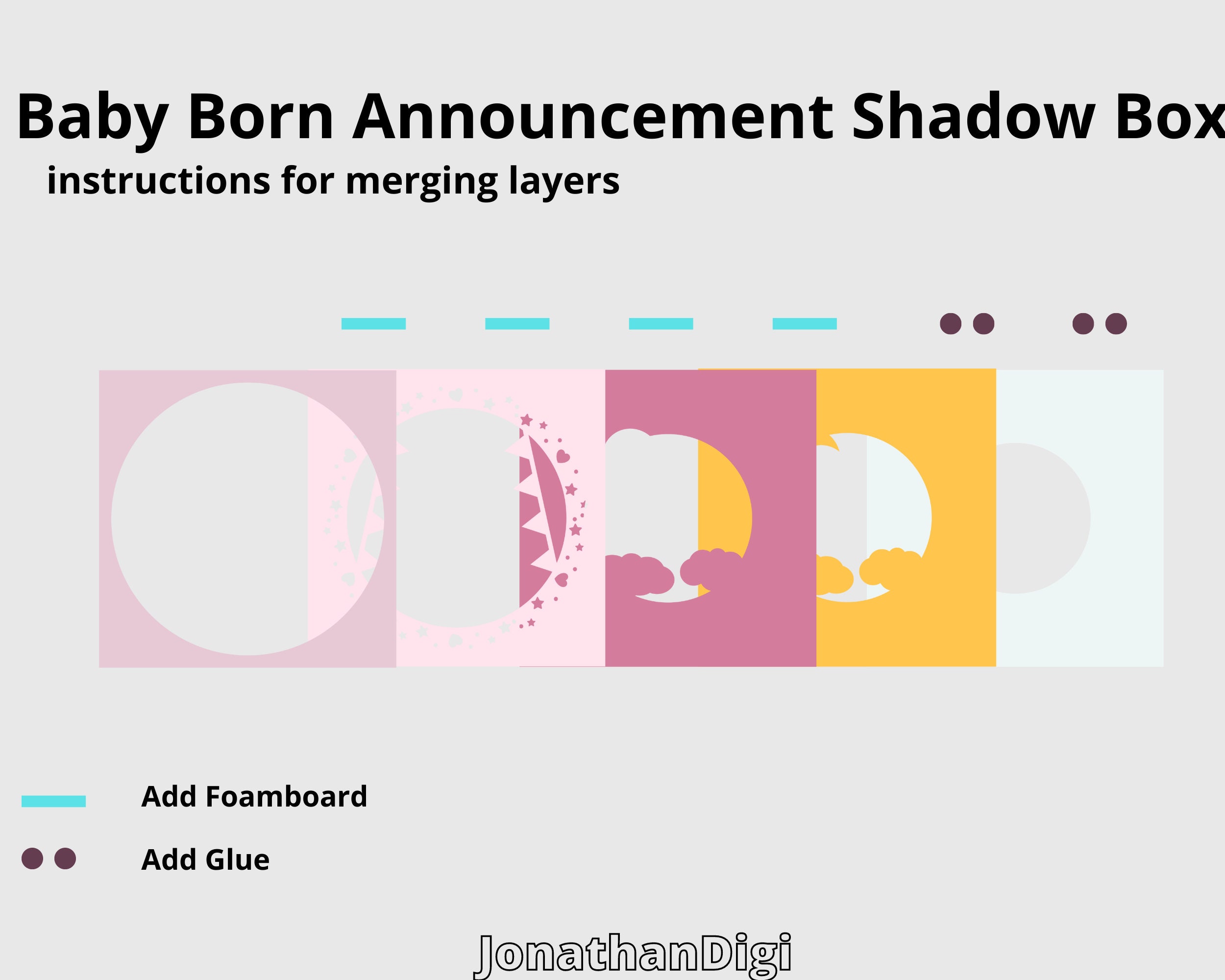 3D Baby Born Shadow Box Svg Bundle for Kids Baby Birth Shadow - Etsy UK