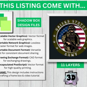3D Us Army SVG - US Soldier Shadow Box - American Troops Svg, Army Svg ...