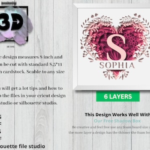 CUSTOMIZABLE 3D LOVE Split MONOGRAM A-Z Shadow Box - Custom Name - 3D ...