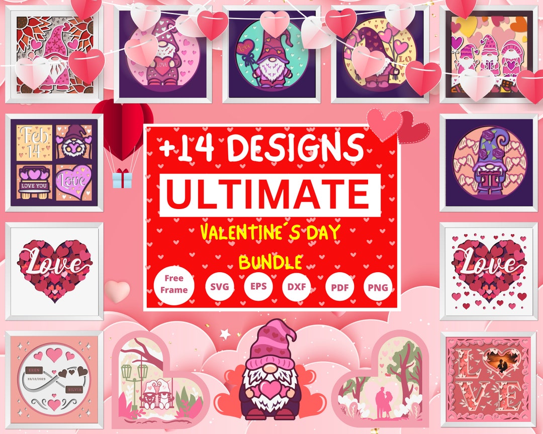 VALENTINE MEGA BUNDLE, 14 Shadow Box Files, Anniversary, Mothers Day ...