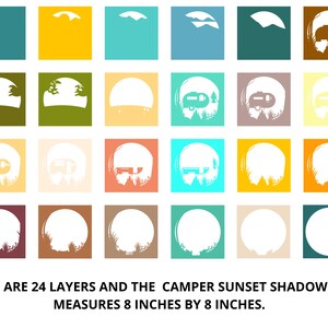 3D SUNSET CAMPER Shadow Box SVG - Camper Shadow Box Svg - Cricut Files ...