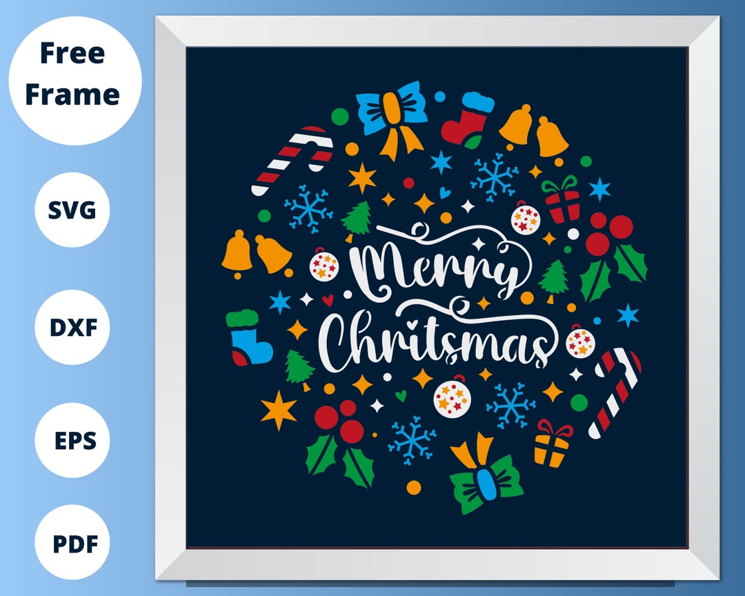 3D MERRY CHRISTMAS Svg, Christmas Winter in Forest 3D Paper Cut - Light ...